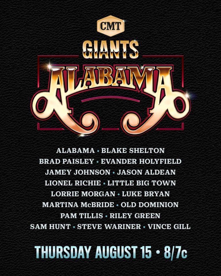 See The Star-Studded Lineup For The "CMT Giants" Special Honoring Alabama