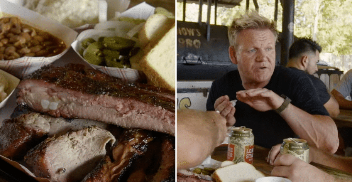 Gordon Ramsay Stunned After Trying Texas BBQ Platter For The First Time